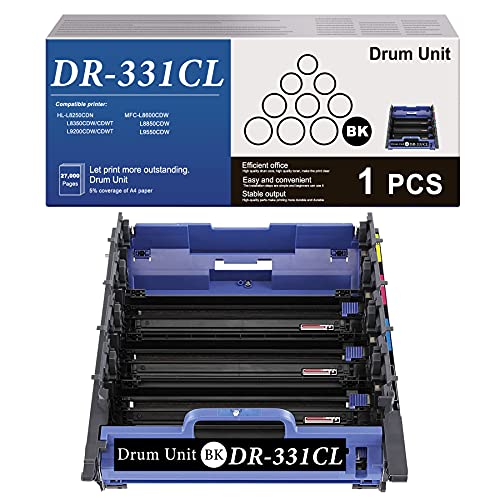 JUL 1-Pack Black DR-331CL DR331CL Drum Unit Compatible Replacement for Brother HL-L9200CDW/CDWT L8250CDN L8350CDW/CDWT MFC-L8600CDW L8850CDW L9550CDW Printer