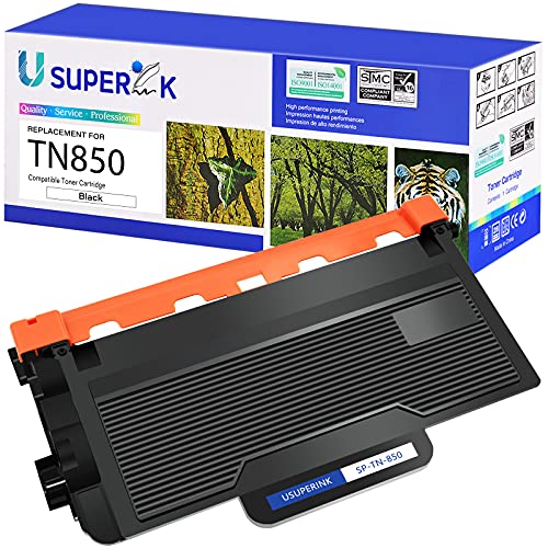 SuperInk 1 Pack Replacement Black Toner Cartridge Compatible for Brother TN850 TN-850 High Yield Toner DCP-L5500DN DCP-L5600DN Laser Printer