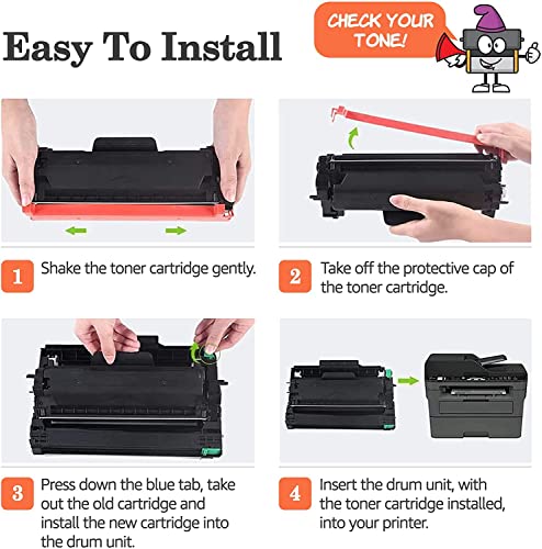 TONERNEEDS TN 660 Toner Cartridge - Black Ink Replacement Cartridges for TN660 & TN630 - High Yield Use - Compatible with Brother Printer HL-L2300D, HL-L2340DW, MFC-L2680W, MFC-L2740DW - (Pack of 2)