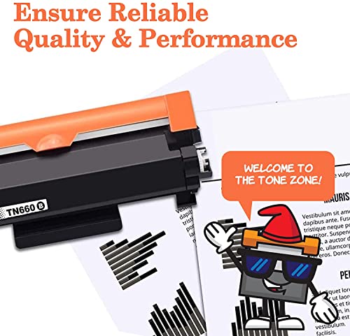 TONERNEEDS TN 660 Toner Cartridge - Black Ink Replacement Cartridges for TN660 & TN630 - High Yield Use - Compatible with Brother Printer HL-L2300D, HL-L2340DW, MFC-L2680W, MFC-L2740DW - (Pack of 2)