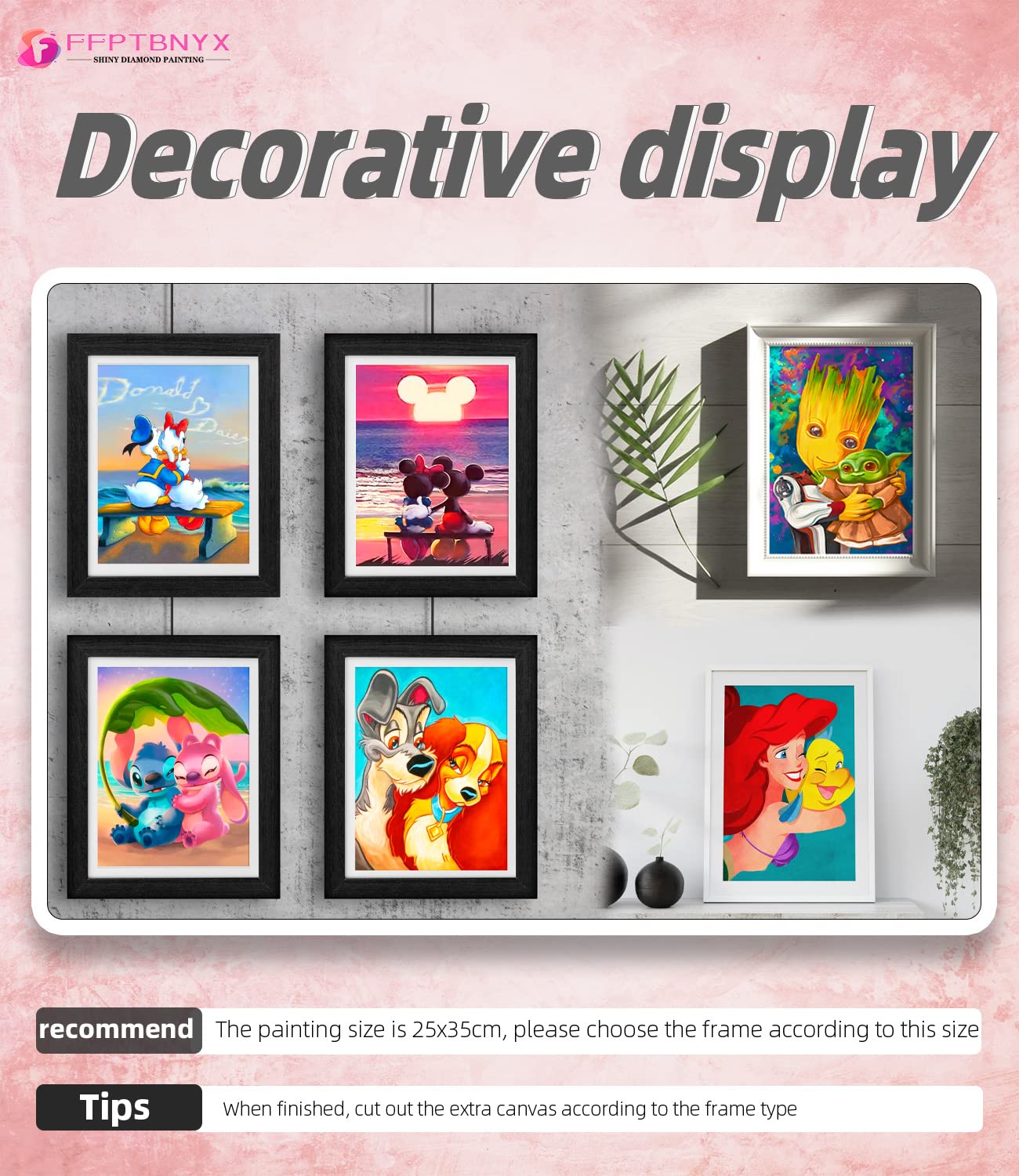 FFPTBNYX 6 Pack Full Drill Diamond Painting Kits for Adults&Beginners 5D DIY 6PCS Diamond Art Kits Paint with Round Diamonds and Gems for Home Wall Decor Gifts(11.8''x15.7'')