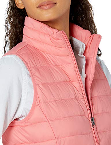 Amazon Essentials Women's Lightweight Water-Resistant Packable Puffer Vest, Pink, X-Large