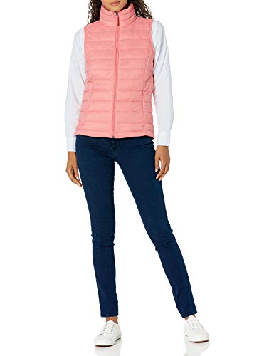 Amazon Essentials Women's Lightweight Water-Resistant Packable Puffer Vest, Pink, X-Large