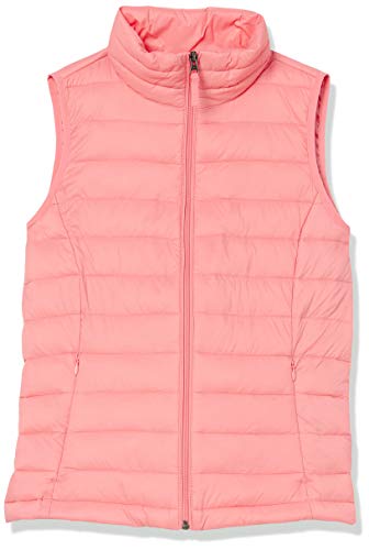 Amazon Essentials Women's Lightweight Water-Resistant Packable Puffer Vest, Pink, X-Large