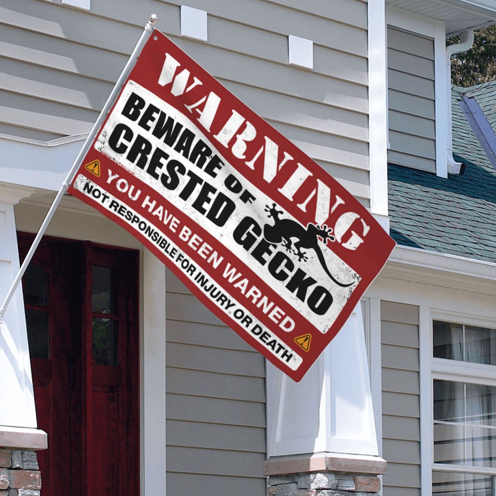 Stuff For Your Room Beware Of Crested Gecko Flag Girl Flags For Bedroom Men Stuff (Size : 120X180CM)