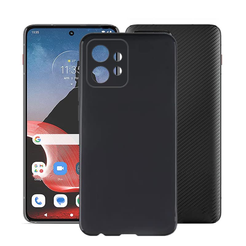 AQGG Case for Motorola ThinkPhone [6.60"] Phone Cases, Soft Silicone Bumper Shell Black Flexible Rubber Phone Protective Cases TPU Cover for Motorola ThinkPhone -Black