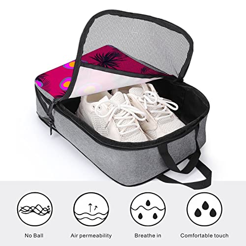 Frcavbin Tropical Avocado And Leaves Travel Shoe Bag Shoes Carrier with Handle and Zipper Foldable Shoe Puches Organizer for Home storage School starts