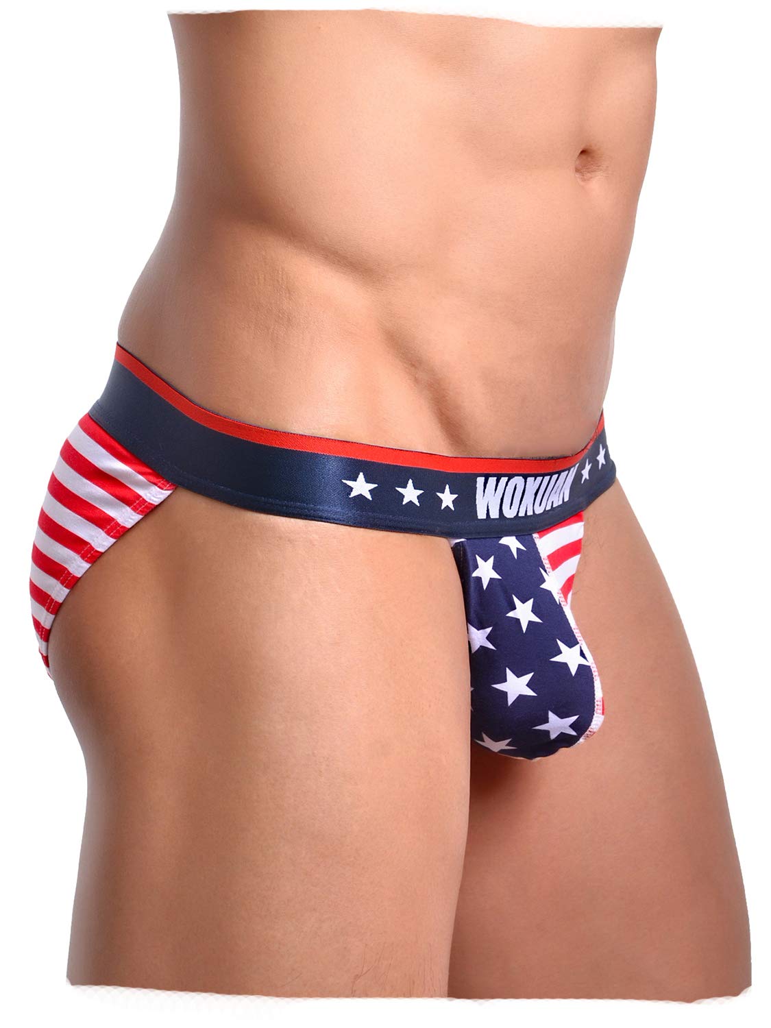 Evankin Mens's Briefs,Soft Sexy Underwear USA American Flag Boxers Briefs(28,L)