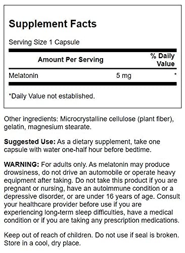 Swanson Extra Strength Melatonin 5mg 60 Capsules