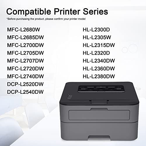 TN-630 TN630 Toner Cartridge: 2-Pack Black Compatible for Brother TN 630 Toner Replacement for HL-L2360DW L2320D L2380DW MFC-L2685DW L2680W DCP-L2520DW L2540DW Printer