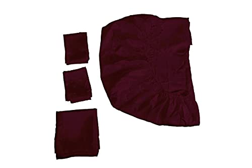 Cotton Home Depot 5-Pc Silk Satin Comforter Set 1-Piece Quilted Box Stitching Comforter 1 Flat Sheet 1 Fitted Sheet with 2 Pillow Case 400 GSM Microfiber Fill Comforter Set.Size-Twin Colour Burgundy