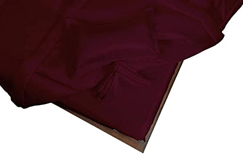 Cotton Home Depot 5-Pc Silk Satin Comforter Set 1-Piece Quilted Box Stitching Comforter 1 Flat Sheet 1 Fitted Sheet with 2 Pillow Case 400 GSM Microfiber Fill Comforter Set.Size-Twin Colour Burgundy