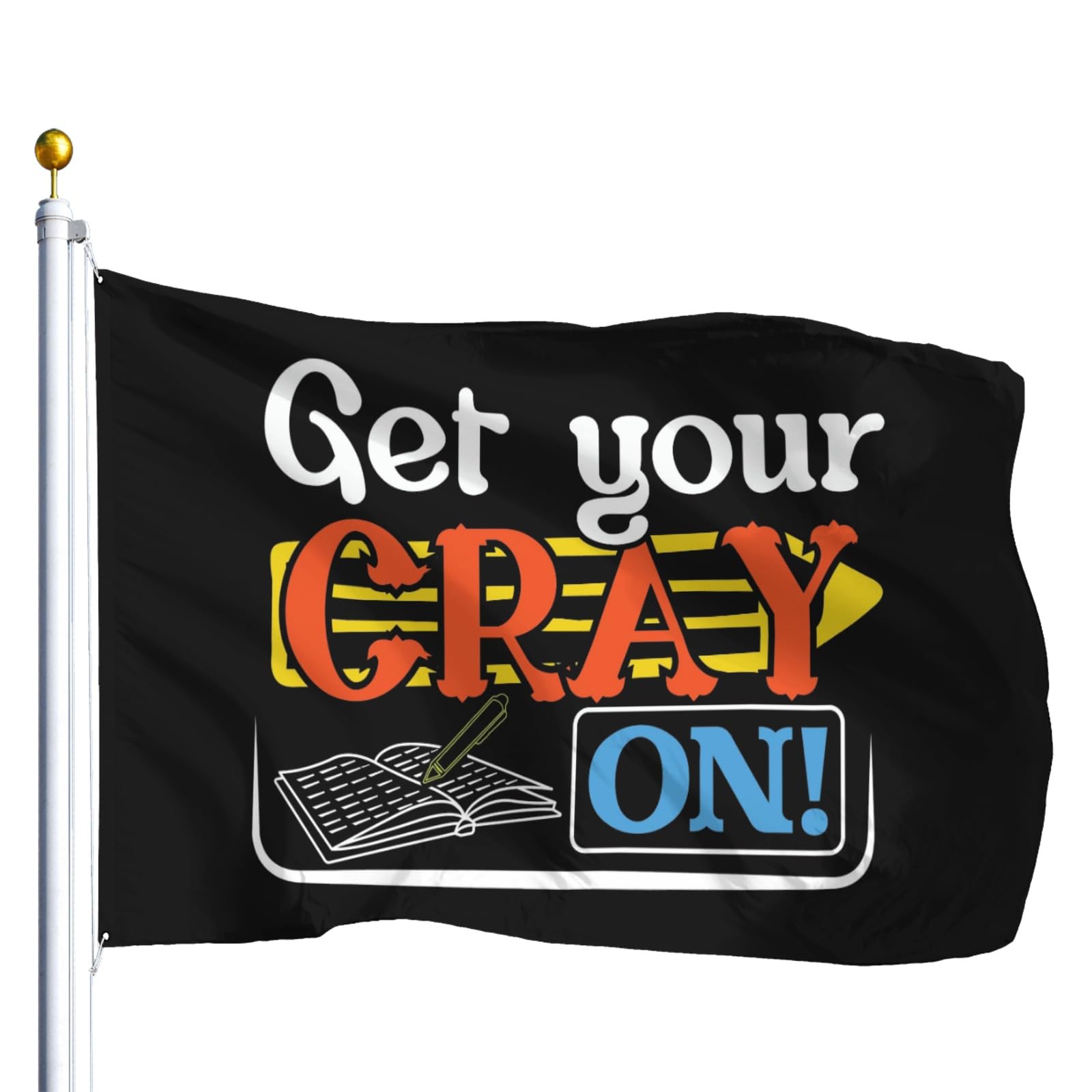 Funny Flags gray Flag get your gray Flags for Room Guys Novelty Flags 3x5 Outdoor Banner for Parties 3x5 Ft, Personalized Gifts for Men