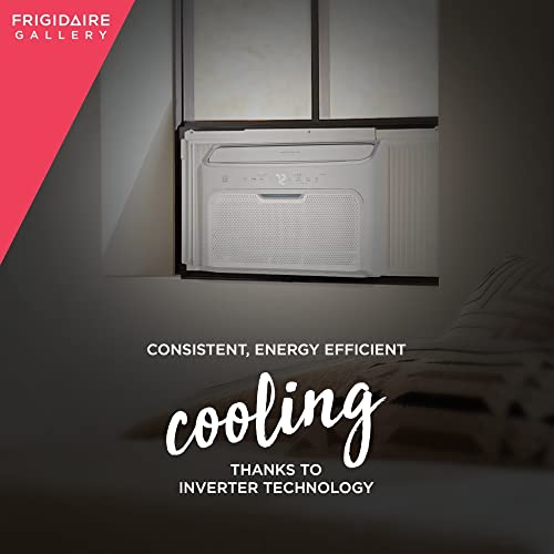 Frigidaire GHWQ123WC1 Inverter Quiet Temp Room Air Conditioner, 8,000 BTU with Wi-Fi Connected, Energy Star Certified, Easy-to-Clean Washable Filter, in White