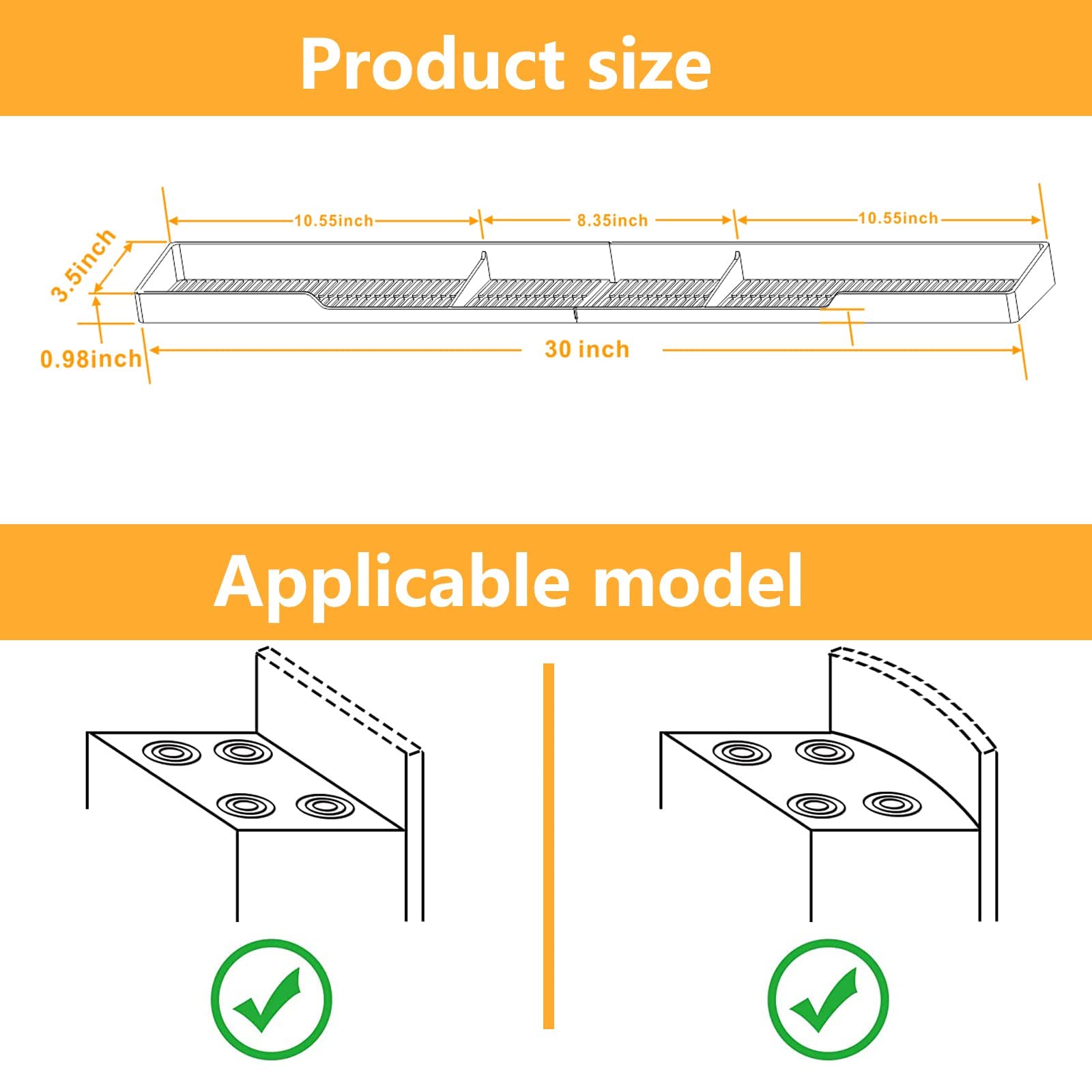 Silicone stove top shelf 30",JOOKKI magnetic over stove top shelf for kitchen stove,oven shelf for back with Zero Installation,over the stove spice rack With With partition and perimeter fence.(gray)