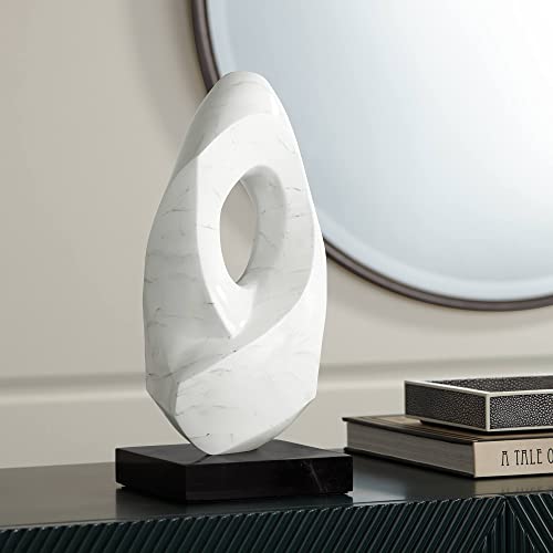 Studio 55D Kentwell 13 3/4" High Painted White Sculpture