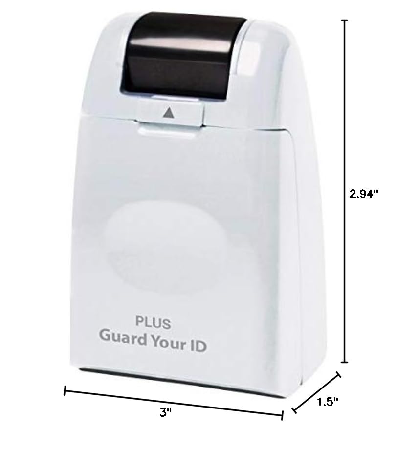 The Original Guard Your ID Identity Protection Security Prevention Stamp Wide Roller (White) IS-500CM
