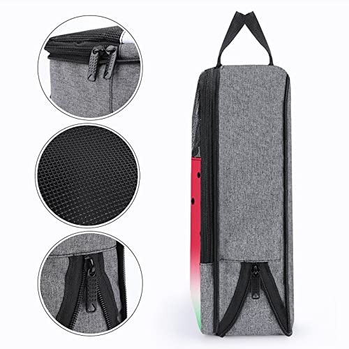Frcavbin Watermelon Fruit Melon Travel Shoe Bag Shoes Carrier with Handle and Zipper Foldable Shoe Puches Organizer for Home storage School starts