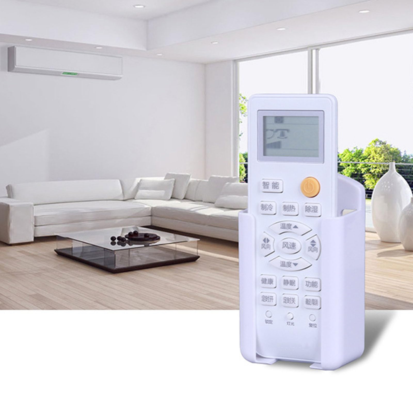 Remote Control Holder, Wall Mount Air Conditioner Remote Control Organizer, Media Player Controller Holder, Self Adhesive Remote Control Holder for Home Office School Storage