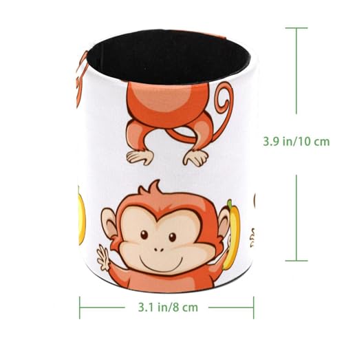 Pen Holder for Desk, Cute Monkey with Yellow Bananas Large Pencil Holder Pen Cup Decorative Desktop Organizers for Home, School, Classroom, Office