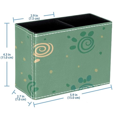 Pencil Pen Holder Cup, Stationery Organizer Holder Makeup Brush Storage Organizer, Modern Design Desktop Desk Accessories for School Office Home Supplies - Light Green Pattern