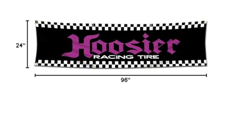 Bofanio Flag Compatible with Hoosier Flag Banner Decor Motorcycle Racing 2x8ft Banner for Garage Man Cave Dorm Room
