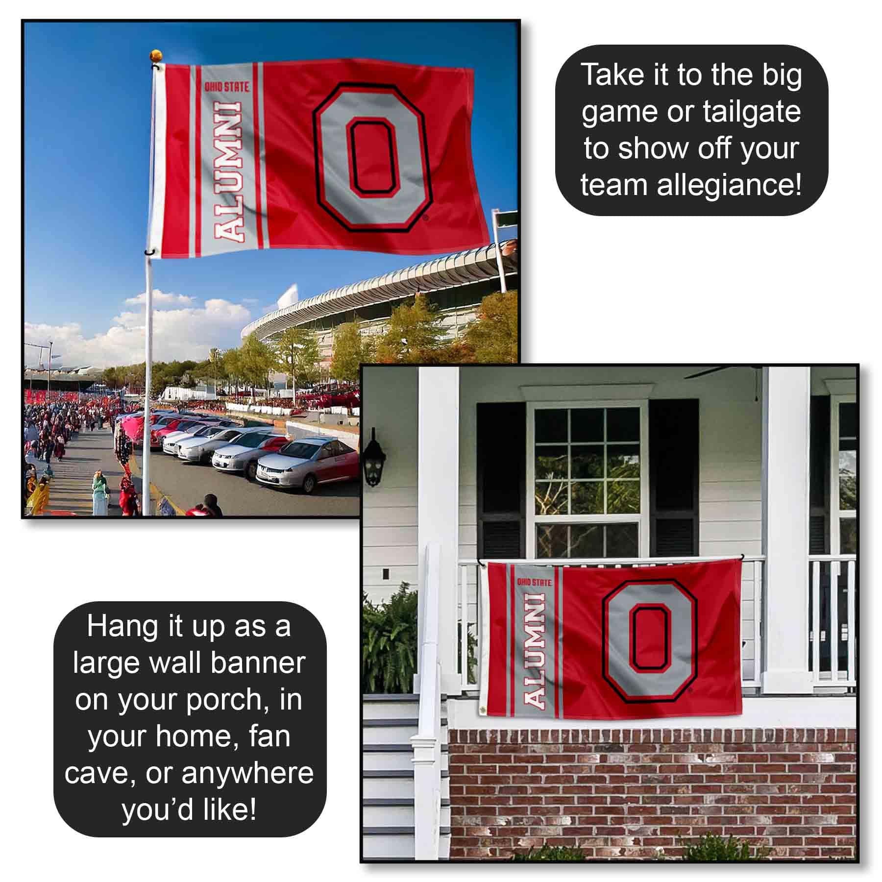 Ohio State University Buckeyes Alumni Large Grommet Banner Flag