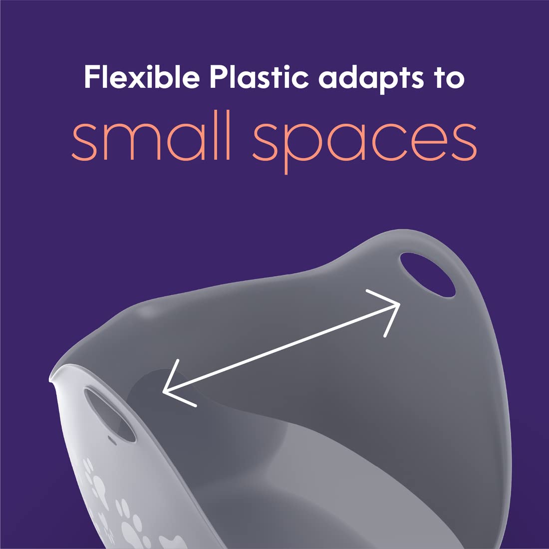 Litter Genie Cat Litter Box | Made with Flexible, Soft Plastic | Features High-Walls and Handles for Privacy and Portability