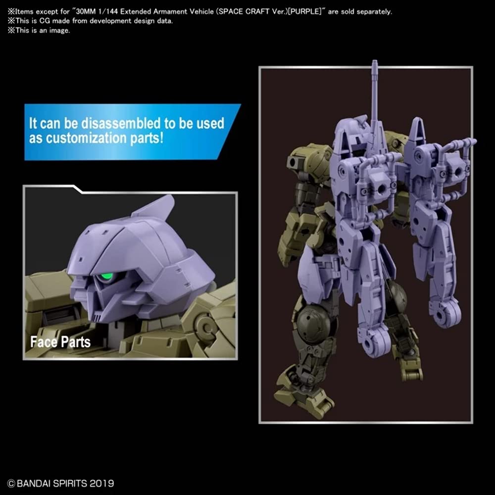 Bandai Hobby - 30 Minute Missions - #07 Space Craft (Purple) 30MM1/144, Bandai Spirits Extended Armament Vehicle