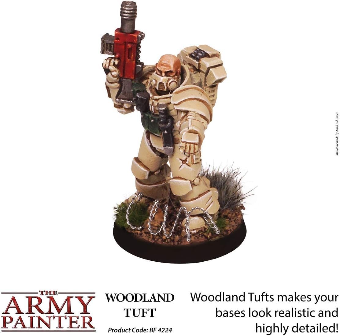 The Army Painter - Battlefield Tufts - Terrain Model Kit for Miniature Bases and Dioramas - Woodland Tuft - 77 Pcs 3, Sizes