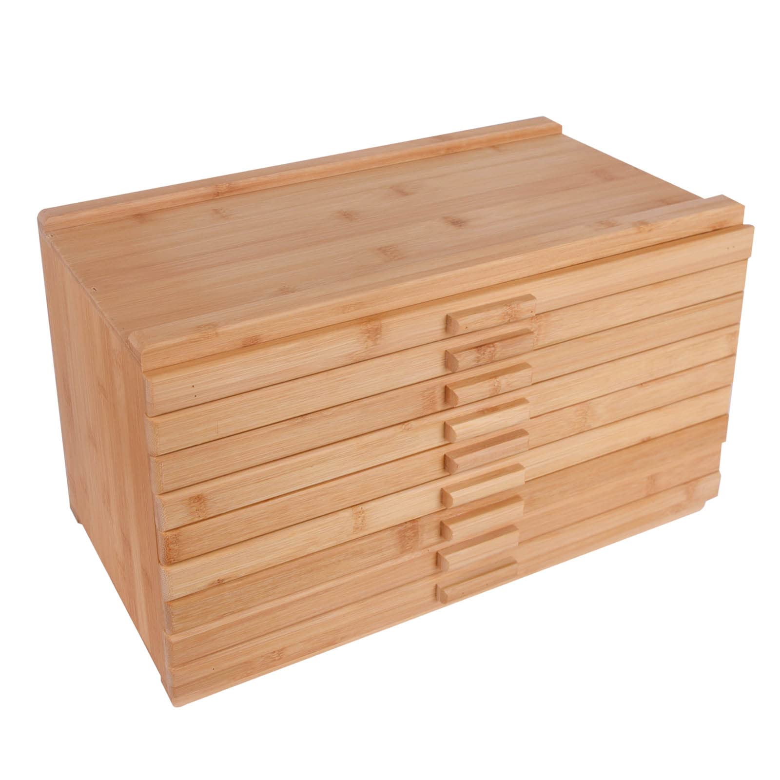 Vencer 9 Drawer Large Capacity Bamboo-Wood Artist Supply Storage Box with Separate Compartments,Pencils,Pen,Brushes and Tools for Designed Storage Art Materials