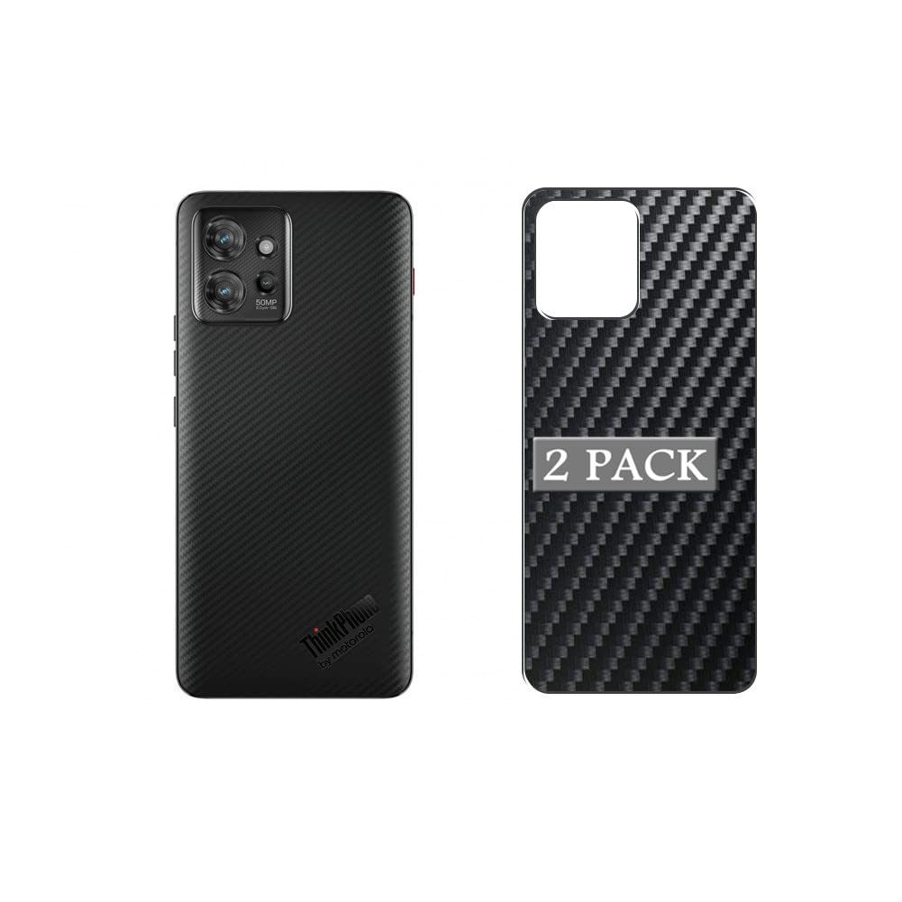 Vaxson 2-Pack Back Protector Film, compatible with Lenovo ThinkPhone by Motorola Moto Black Sticker Skin [ Not Tempered Glass Screen Protectors ]