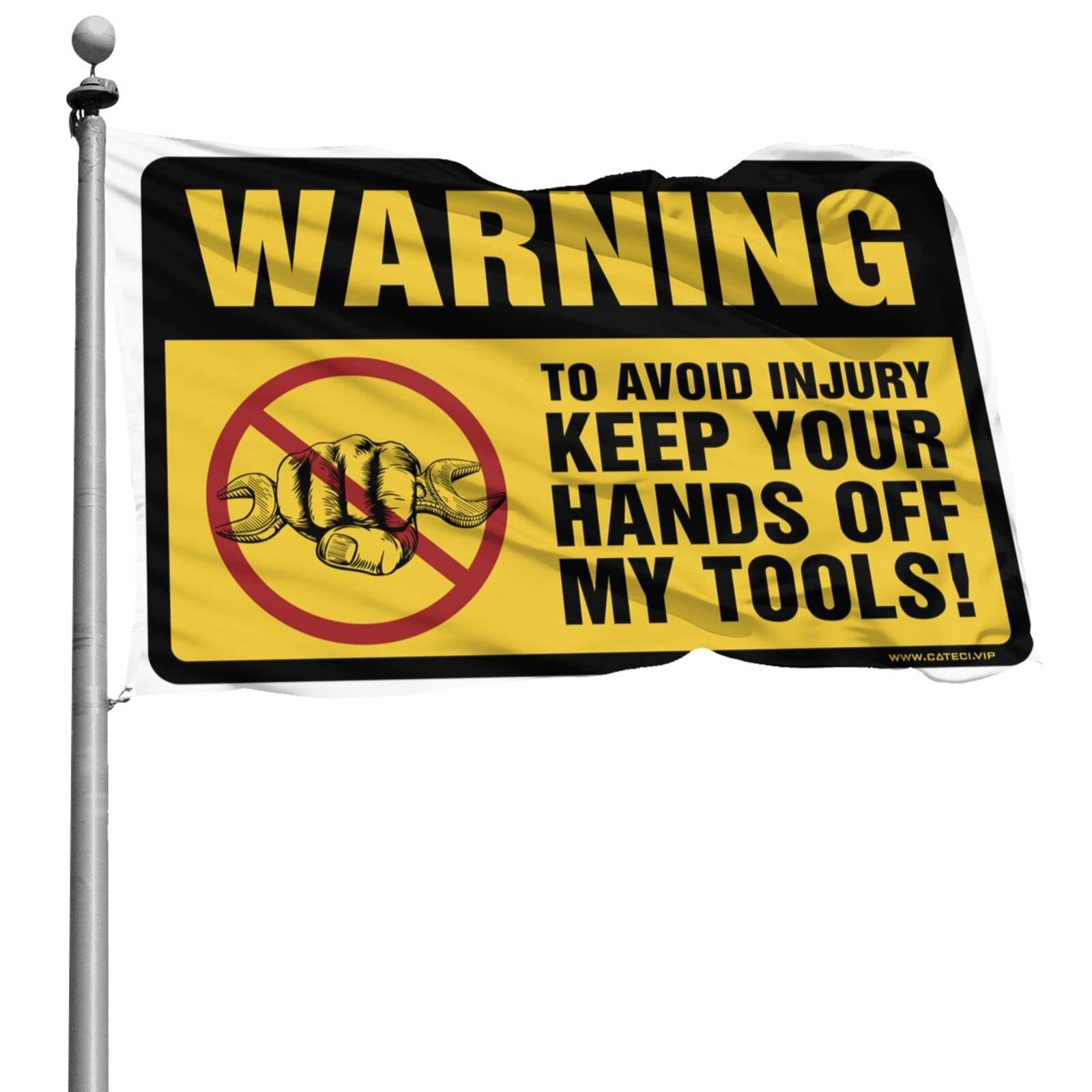 Stuff for Your Room Warning to Avoid Injury Keep Your Hands Off My Tools ! Flag Man Cave Rules Garden Flags Funny ( Size : 60X90CM )