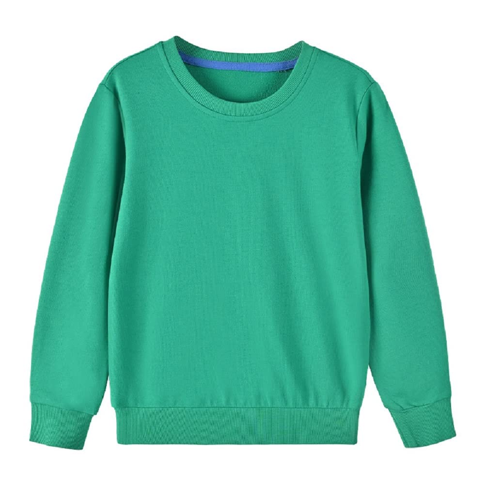 MSGRAY Toddler Baby Sweatshirt Grey Boys Girls Crewneck Sweatshirts 2T Solid Cotton Soft Long Sleeve Active Pullover Tshirts