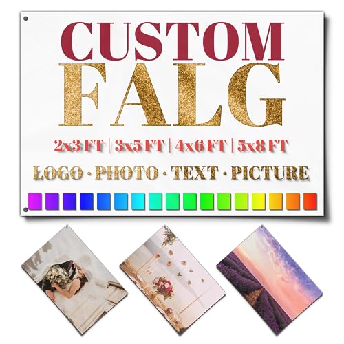 LAKIMCT Custom Flag 2x3 Single Sided Custom Image Flag, Make Your Own Flag Personalized Flag, Custom Flags and Banners Logo/Photo/Picture/Text, Custom Flags for Room Outside