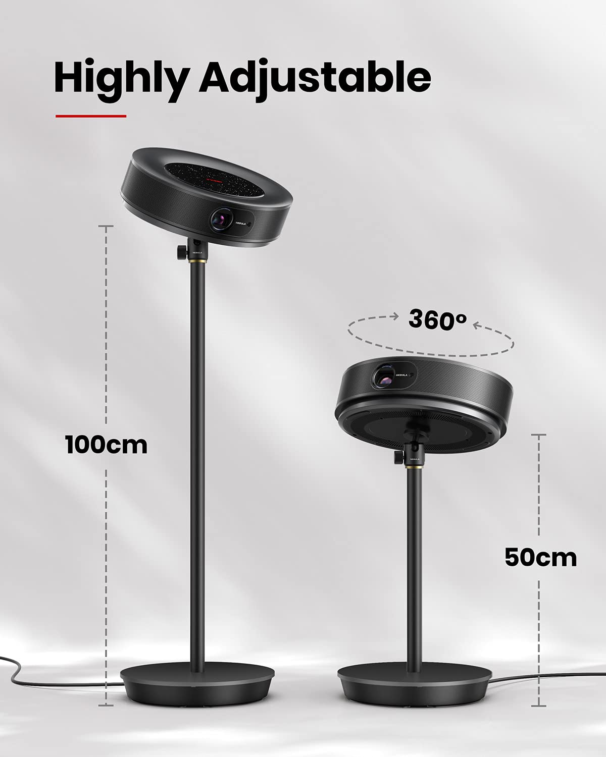 NEBULA Cosmos Laser 4K Projector with Nebula Projector Lightweight and Adjustable 3-ft Floor Stand