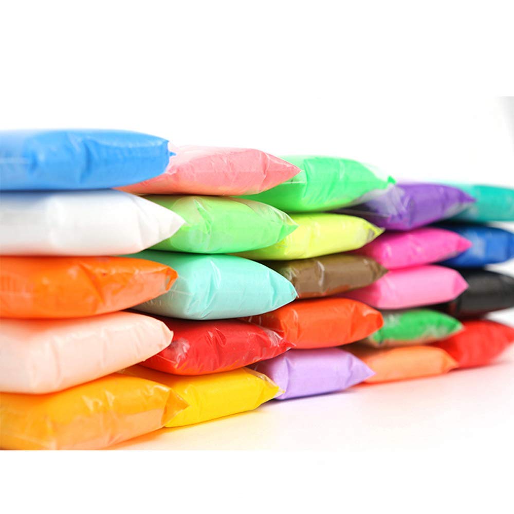 24 Colors Air Dry Clay Magical Kids Clay Ultra Light Modeling Clay Artist Studio Plasticine Toy Safe and Non-Toxic Modeling Clay