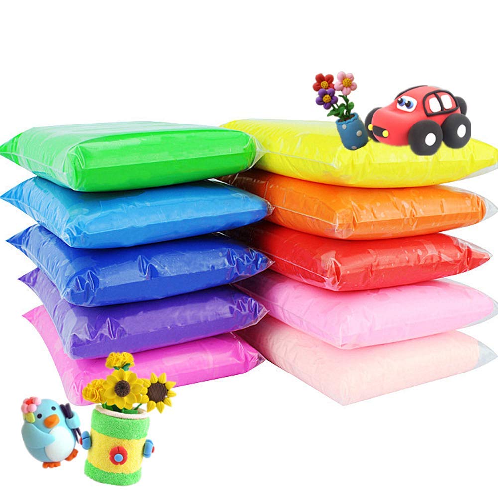 24 Colors Air Dry Clay Magical Kids Clay Ultra Light Modeling Clay Artist Studio Plasticine Toy Safe and Non-Toxic Modeling Clay