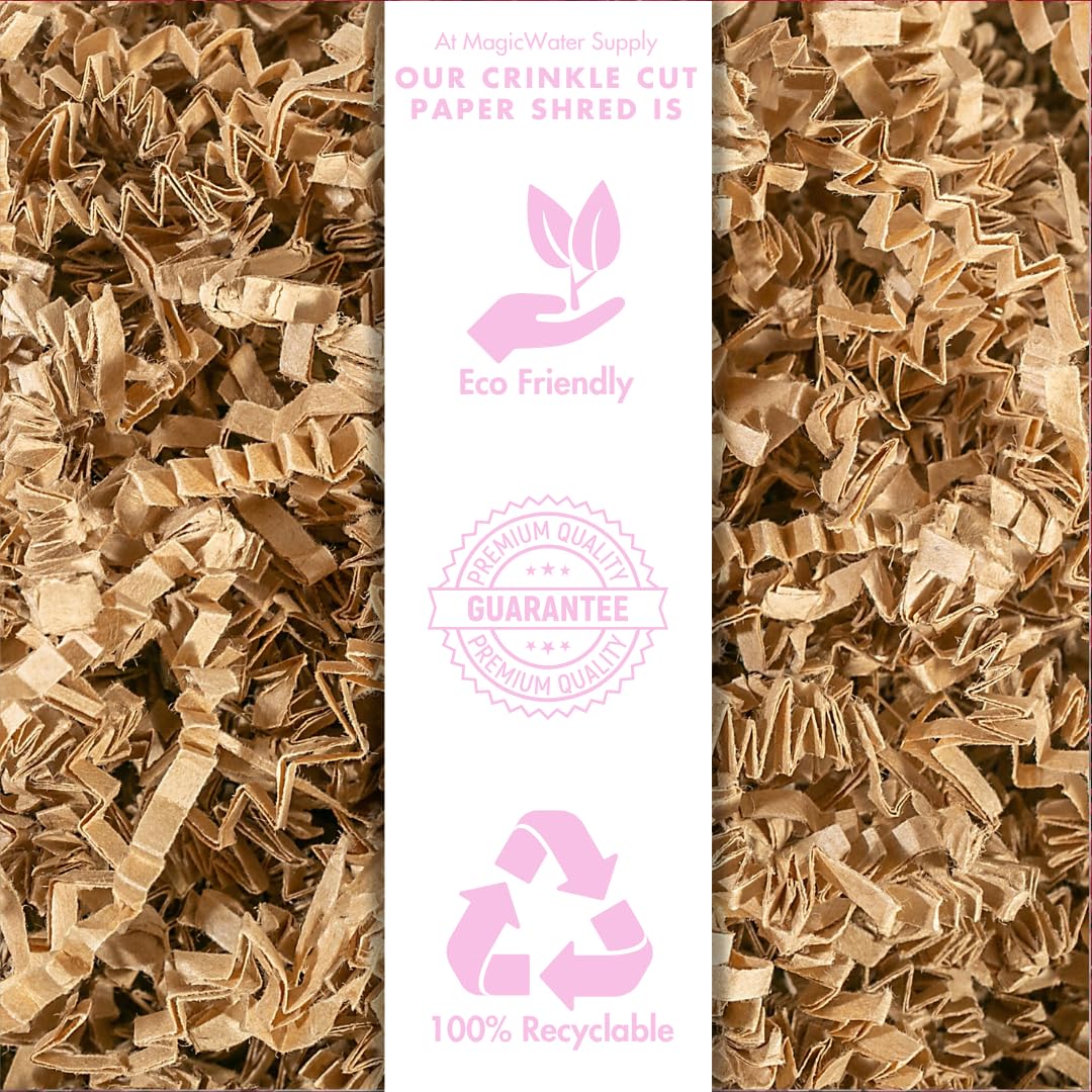 MagicWater Supply Crinkle Cut Paper Shred Filler (1/2 LB) for Gift Wrapping & Basket Filling - Kraft