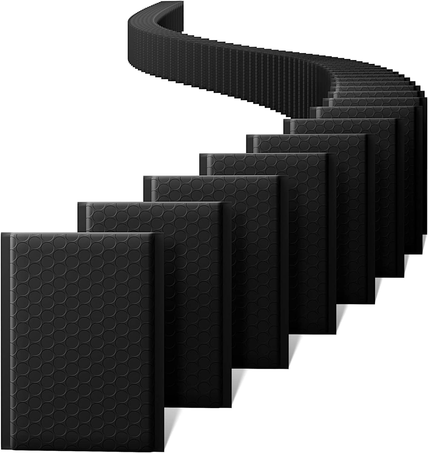 Metronic 100 Pack Bubble Mailer 4x8, Black Bubble Envelopes, Padded Envelopes Self-Seal, Waterproof,Cushioning Padded Mailers for Gifts for Women, Gifts for Men,Small Items, Makeup Supplies, 000