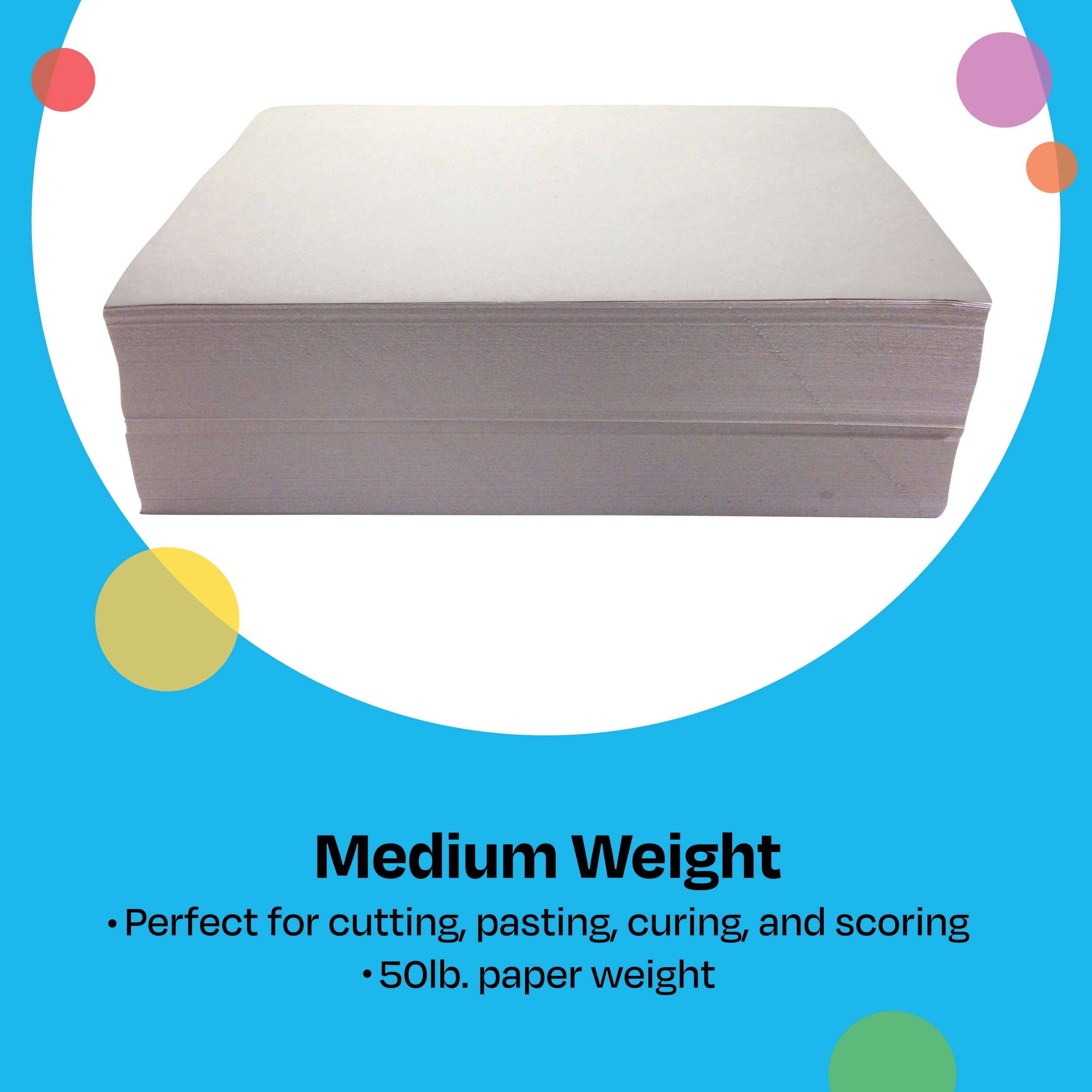 Childcraft Construction Paper, 9 x 12 Inches, White, 500 Sheets - 1465884