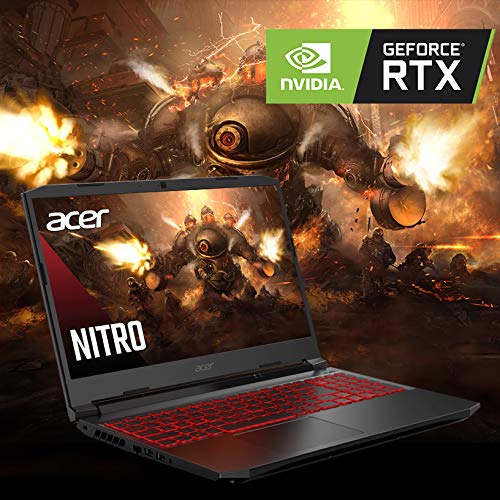 Acer Nitro 5 AN515-45-R21A Gaming Laptop, AMD Ryzen 5 5600H Hexa-Core Processor | NVIDIA GeForce RTX 3060 GPU | 15.6" FHD 144Hz IPS Display | 16GB DDR4 | 512GB NVMe SSD | WiFi 6 | RGB Keyboard