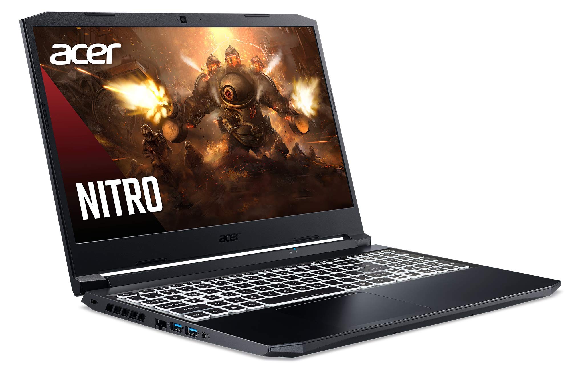 Acer Nitro 5 AN515-45-R21A Gaming Laptop, AMD Ryzen 5 5600H Hexa-Core Processor | NVIDIA GeForce RTX 3060 GPU | 15.6" FHD 144Hz IPS Display | 16GB DDR4 | 512GB NVMe SSD | WiFi 6 | RGB Keyboard