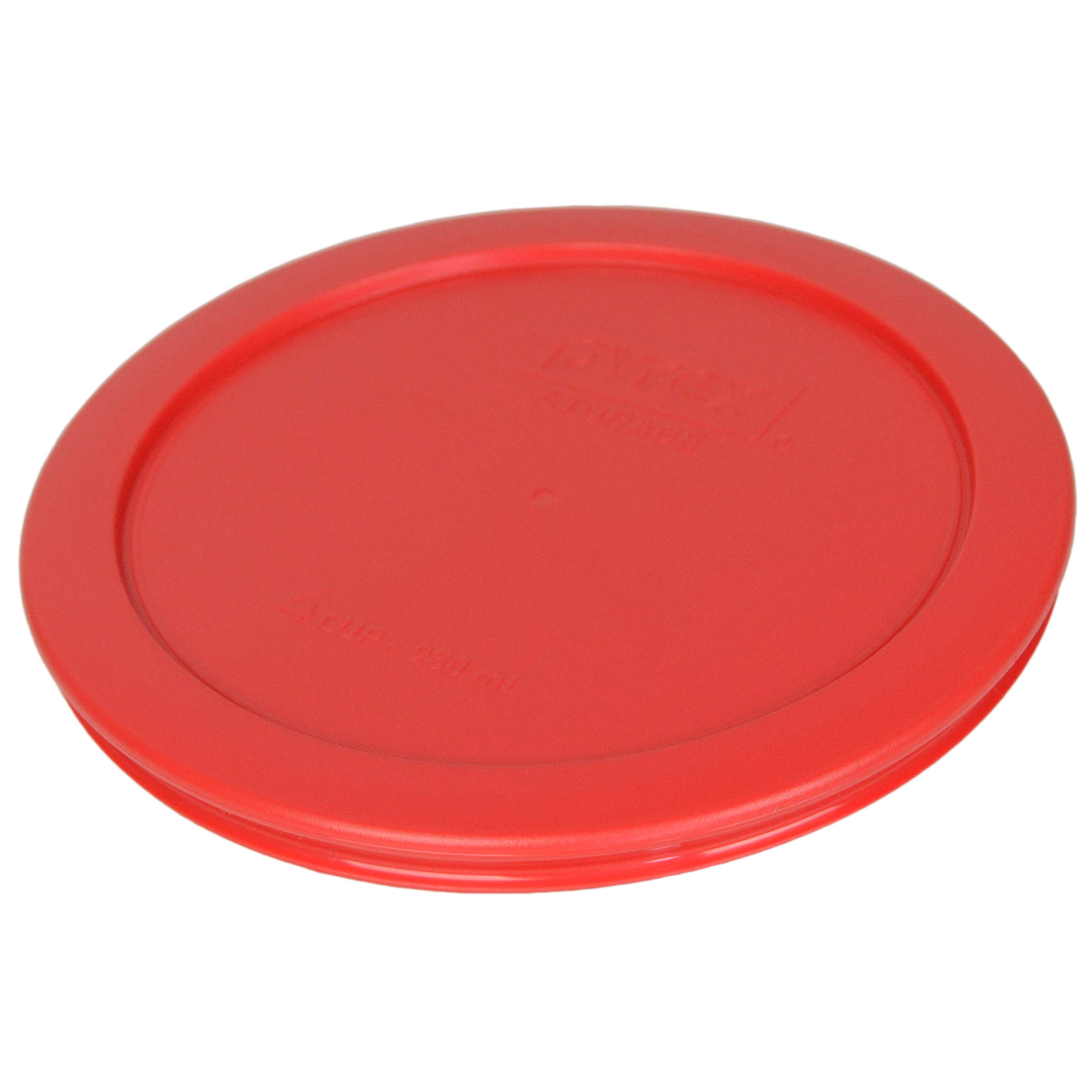 Pyrex 7201-PC Round Red 6.5" 4 Cup Lid for Glass Bowl 4 Pack