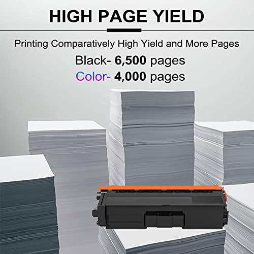 TN315 Toner Cartridge: 4-Pack High Yield TN315BK, TN315C, TN315M, TN315Y Replacement for Brother HL-4140CW HL-4570CDW HL-4570CDWT MFC-9560CDW MFC-9970CDW Printer