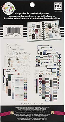 me & my BIG ideas Sticker Value Pack - The Happy Planner Scrapbooking Supplies - Free Spirit Theme - Multi-Color & Gold Foil - Great for Projects, Scrapbooks & Albums - 30 Sheets, 938 Stickers Total