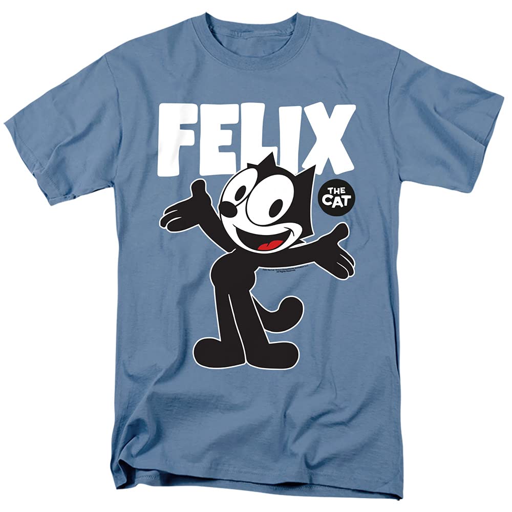 Felix The Cat Logo Unisex Adult T Shirt, Logo, Medium