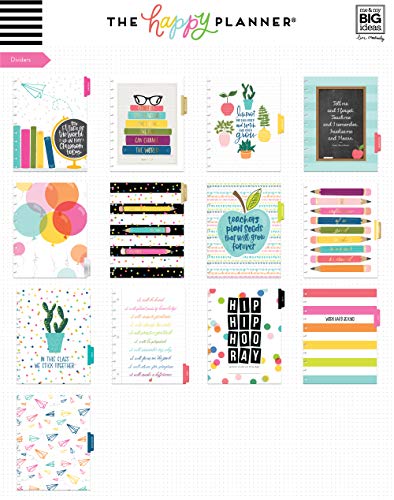 me & my BIG ideas The Happy Planner Box Kit - Never Be Erased Theme - August 2019 to July 2020 - Monthly Layout - 1 Folder, 13 Dividers, 89 Stickers, 3 Sticky Note Pads, 2 Rolls Washi Tape - Big Size