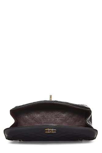 CHANEL, Pre-Loved Black Quilted Lambskin Paris Limited Double Flap Small, Black