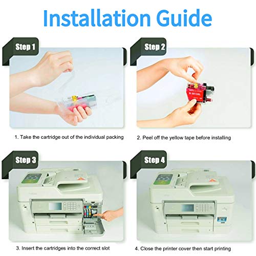 LC3011BK Black Ink Cartridge Replacement for Brother LC 3011 LC3011XL Ink Compatible with Brother MFC-J491DW MFC-J497DW MFC-J690DW MFC-J895DW Printer (3BK)